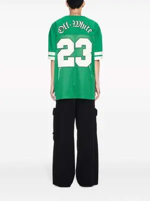 Off-White Football-print Mesh T-shirt
