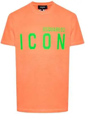 Dsquared2 Be Icon Cotton T-shirt - Orange