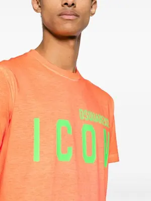 Dsquared2 Be Icon Cotton T-shirt - Orange