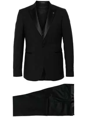 Tagliatore Single-breasted Virgin-wool Suit - Black