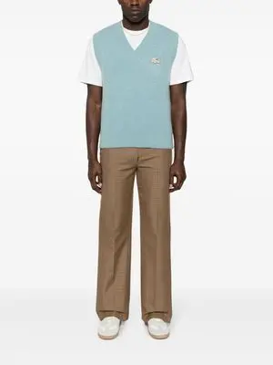 Lacoste X Le Fleur Ribbed-Knit Vest - Blue | Editorialist