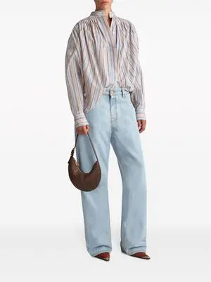 Etro Striped Gathered Blouse