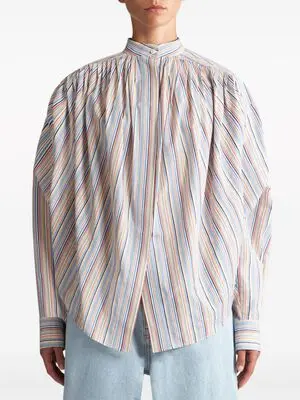 Etro Striped Gathered Blouse