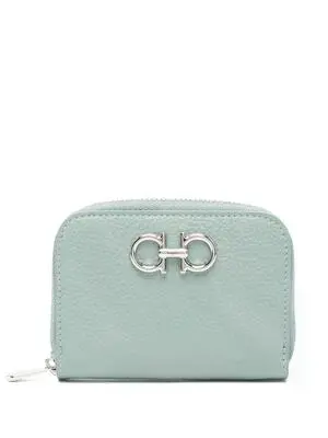 FERRAGAMO Gancini Leather Wallet - Green