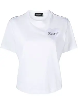 Dsquared2 Logo-appliqué T-shirt - White