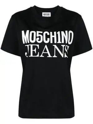 Moschino Logo-print Cotton T-shirt - Black