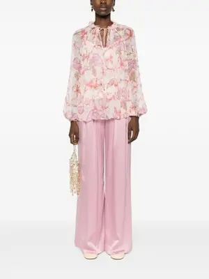 Zimmermann Matchmaker Billow Floral-print Blouse