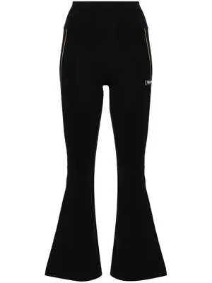 Versace Logo Appliqué Flared Leggings