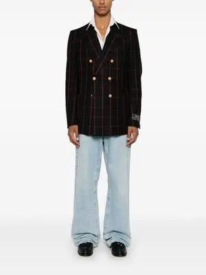 Gucci Logo-patch Double-breasted Blazer