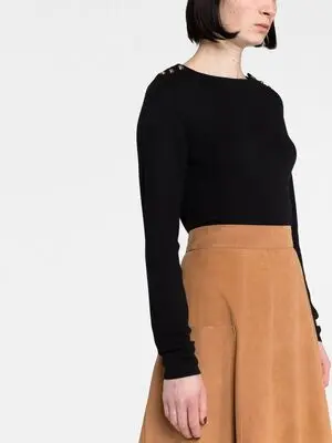 Gucci Knitted Jumper With Buttoned Shoulder