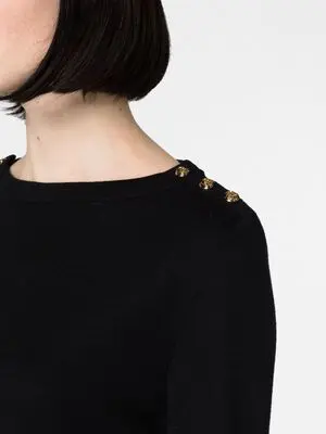 Gucci Knitted Jumper With Buttoned Shoulder