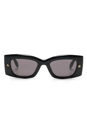 Alexander McQueen Logo-print Sunglasses - Black