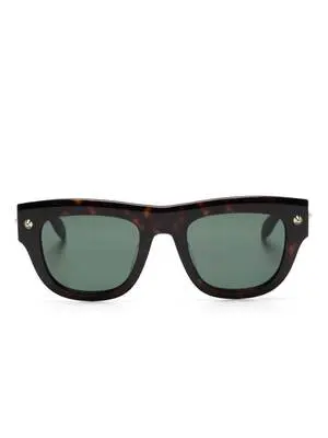 Alexander McQueen Stud-detailed Sunglasses - Brown