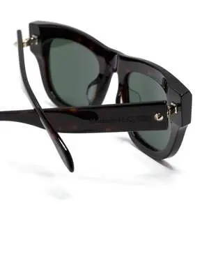 Alexander McQueen Stud-detailed Sunglasses - Brown