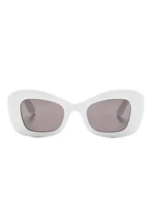 Alexander Mcqueen White Oversized Sunglasses
