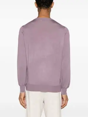 Brunello Cucinelli Fine-knit Wool-cashmere Blend Jumper - Purple