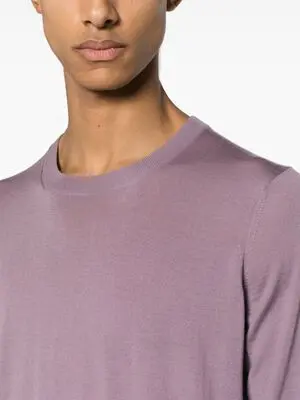 Brunello Cucinelli Fine-knit Wool-cashmere Blend Jumper - Purple