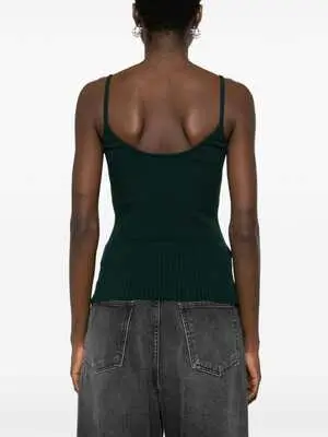 COURREGES Reedition Ribbed Tank Top - Green