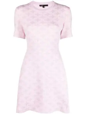 Maje Short-sleeved Jacquard-knit Minidress