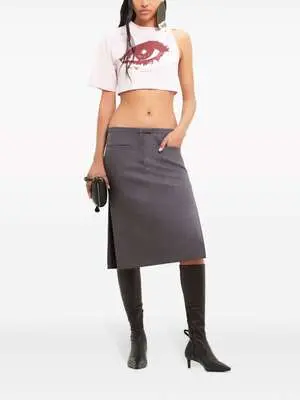 COURREGES Single-sleeve Printed T-shirt