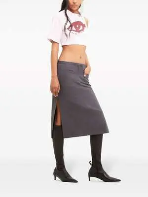 COURREGES Single-sleeve Printed T-shirt