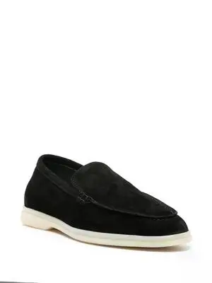 SCAROSSO Ludovica Suede Loafers - Black