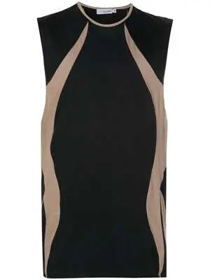 AMIR SLAMA Panelled Round-neck Tank Top