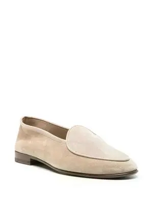 SCAROSSO Nils Suede Loafers - Neutrals
