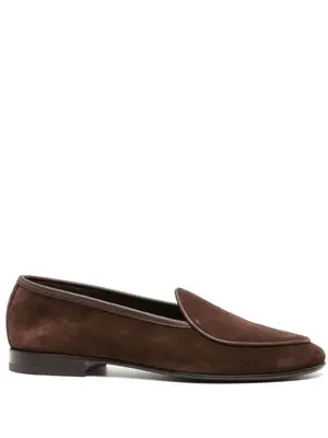 SCAROSSO Nils Suede Loafers - Brown