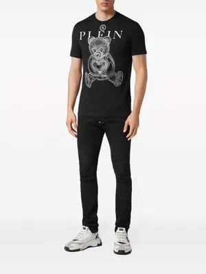 Philipp Plein Teddy Bear Cotton T-shirt - Black