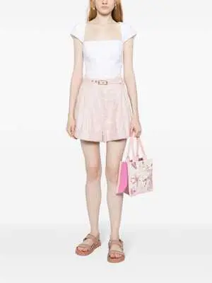 Zimmermann Matchmaker Belted Linen Shorts