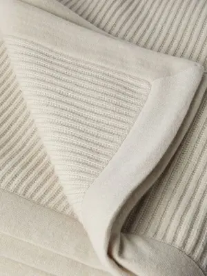 Brunello Cucinelli Rib-knit Cashmere Blanket
