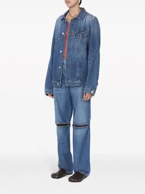 JW Anderson Anchor-logo Deconstructed Denim Jacket