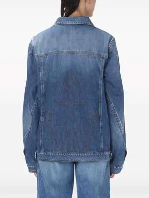 JW Anderson Anchor-logo Deconstructed Denim Jacket