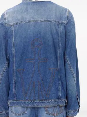 JW Anderson Anchor-logo Deconstructed Denim Jacket