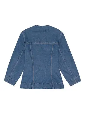 GANNI Buttoned Denim Shirt - Blue