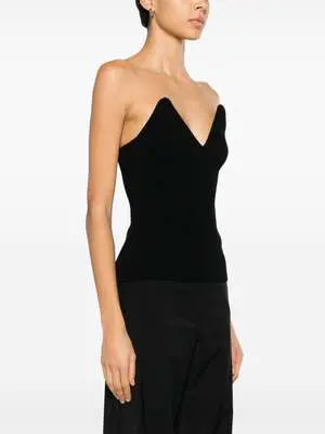 Coperni Ribbed-knit Bustier Top