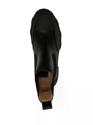 GANNI Leather Chelsea Boots - Black
