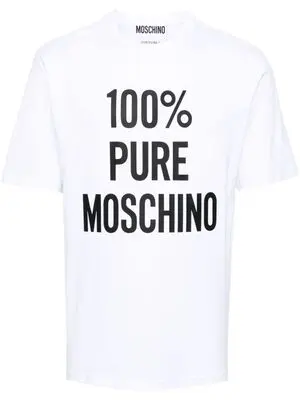 Moschino Slogan-print Cotton T-shirt - White