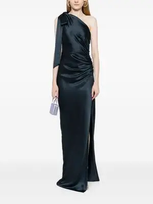 Michelle Mason Asymmetric Maxi Gown - Blue
