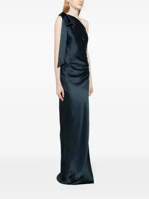 Michelle Mason Asymmetric Maxi Gown - Blue
