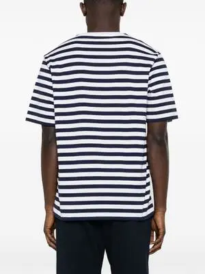 Versace Medusa-embroidered Striped T-shirt
