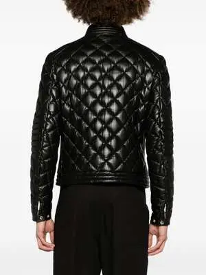 Moncler Zancara Diamond-quilted Leather Jacket