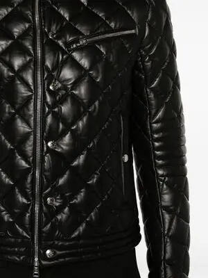 Moncler Zancara Diamond-quilted Leather Jacket