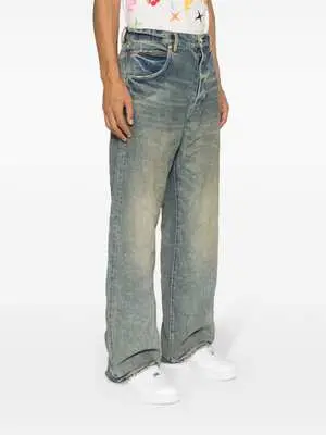 PURPLE BRAND P018 Drop-crotch Wide-leg Jeans