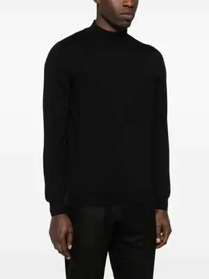 Kiton High-neck Jumper - Black