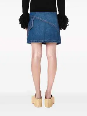 JW Anderson Twisted Denim Miniskirt - Blue