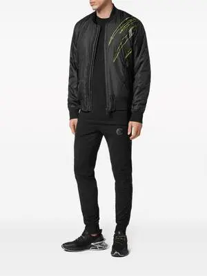 PLEIN SPORT Logo-print Zipped Bomber Jacket