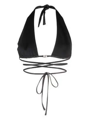 Versace Greca-detailed Triangle Bikini Top