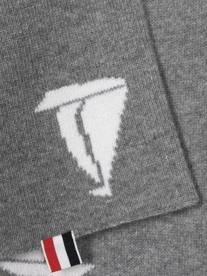 Thom Browne Sail-motif Merino Wool Scarf